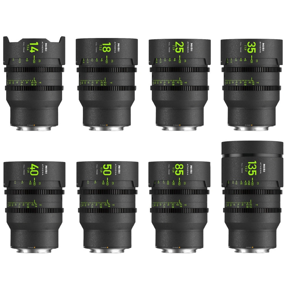 NiSi ATHENA PRIME Full Frame Cinema 8 Lens Master Kit (E Mount, No Dro