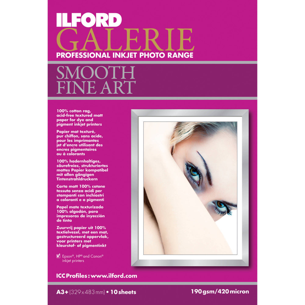 Ilford Galerie Smooth Fine Art Paper (Matte, 13 x 19", 10 Sheets ...