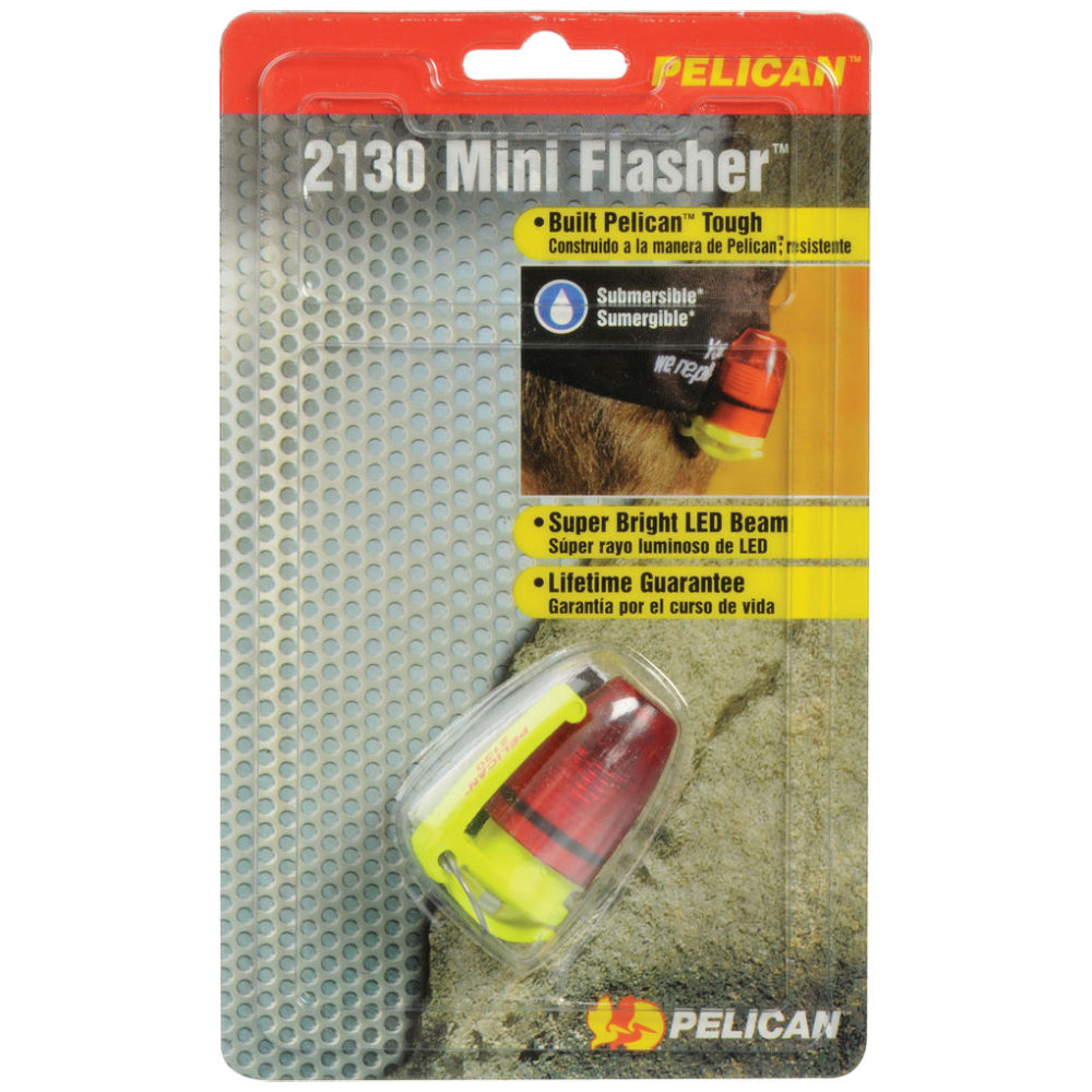 Pelican 2130 Mini Flasher Specialty Light - Yellow