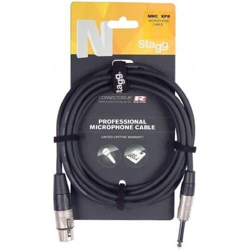 Stagg Microphone Cable Female XLR to Male Jack - 6m/20ft – Georges Cameras